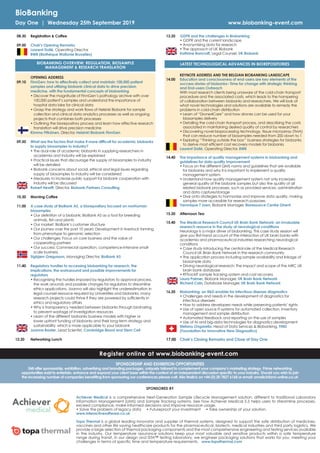 SMi Group's 9th annual Biobanking 2019 conference | PDF