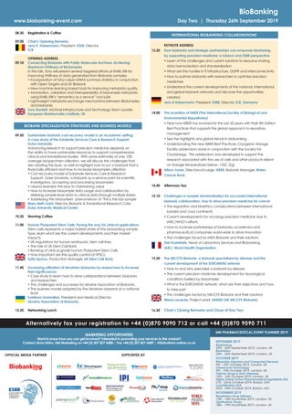 SMi Group's 9th annual Biobanking 2019 conference | PDF