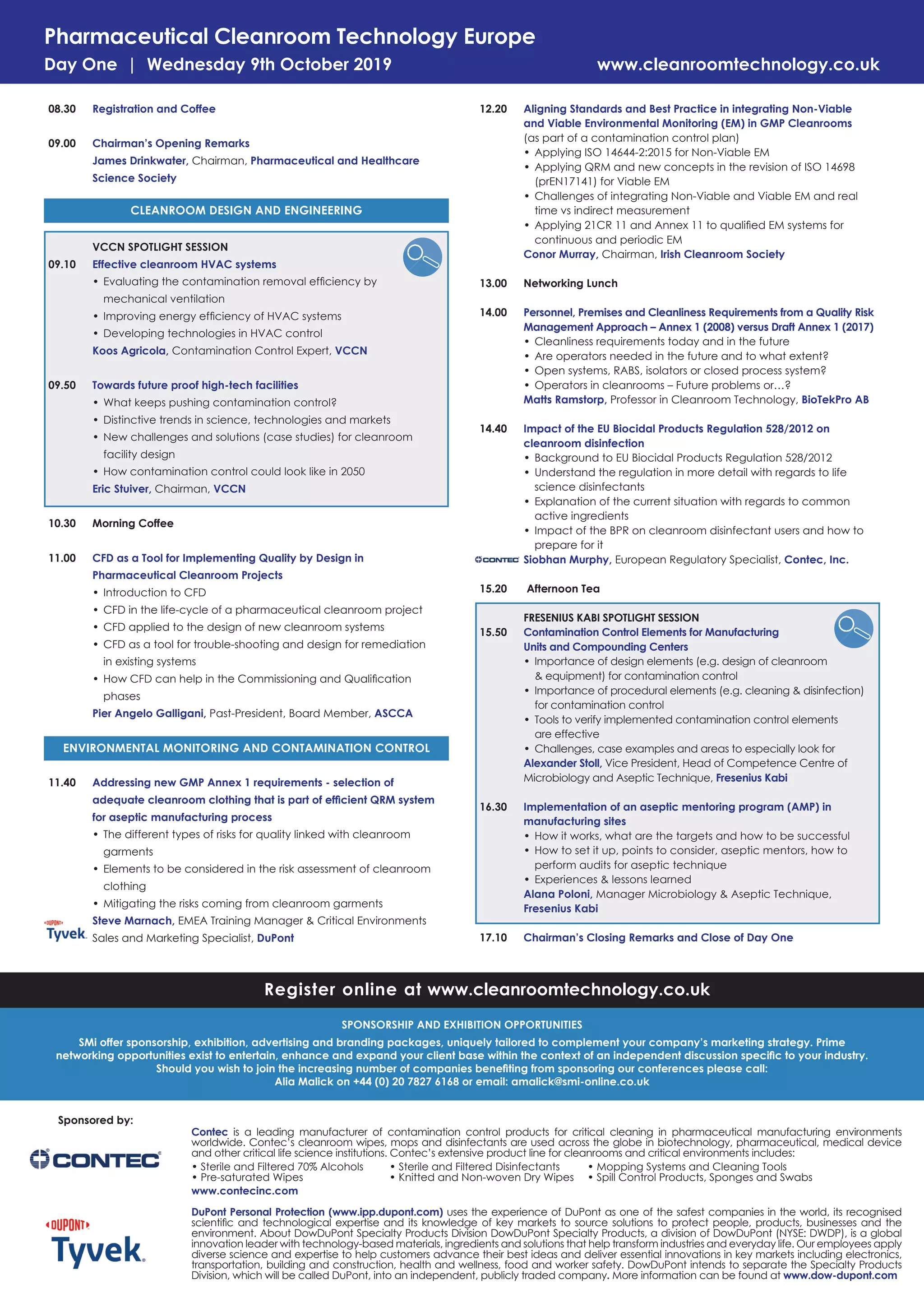 Pharmaceutical Cleanroom Technology Europe 2019 | PDF