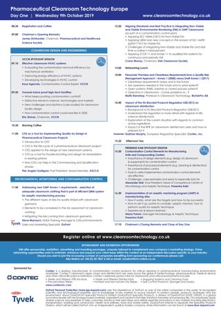 Pharmaceutical Cleanroom Technology Europe 2019 | PDF