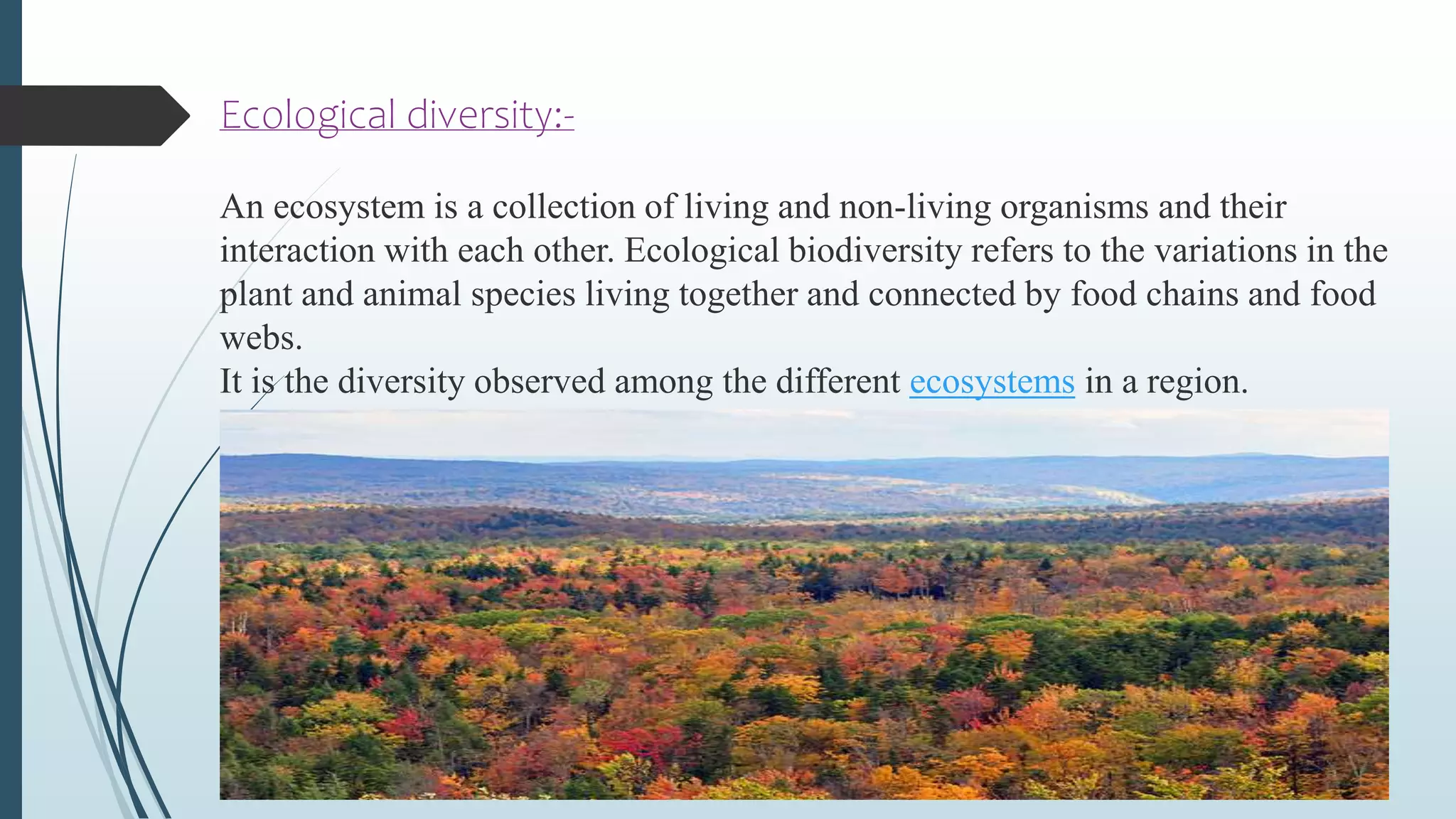 Biodiversity and Conservation l Types of Biodiversity l Genetic ...
