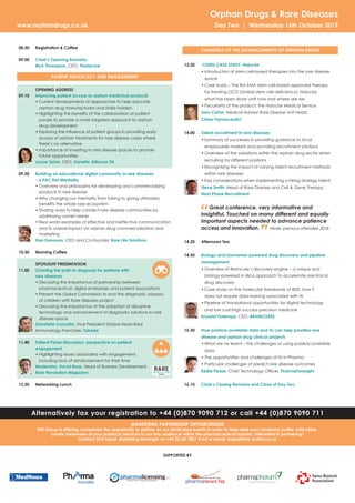 SMi Group's Orphan Drugs and Rare Diseases 2019 | PDF | Cancer | Diseases and Conditions