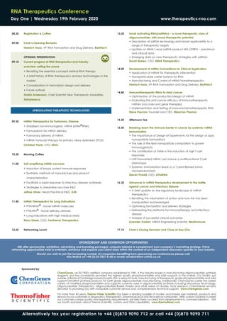SMi Group's RNA Therapeutics 2020 conference | PDF
