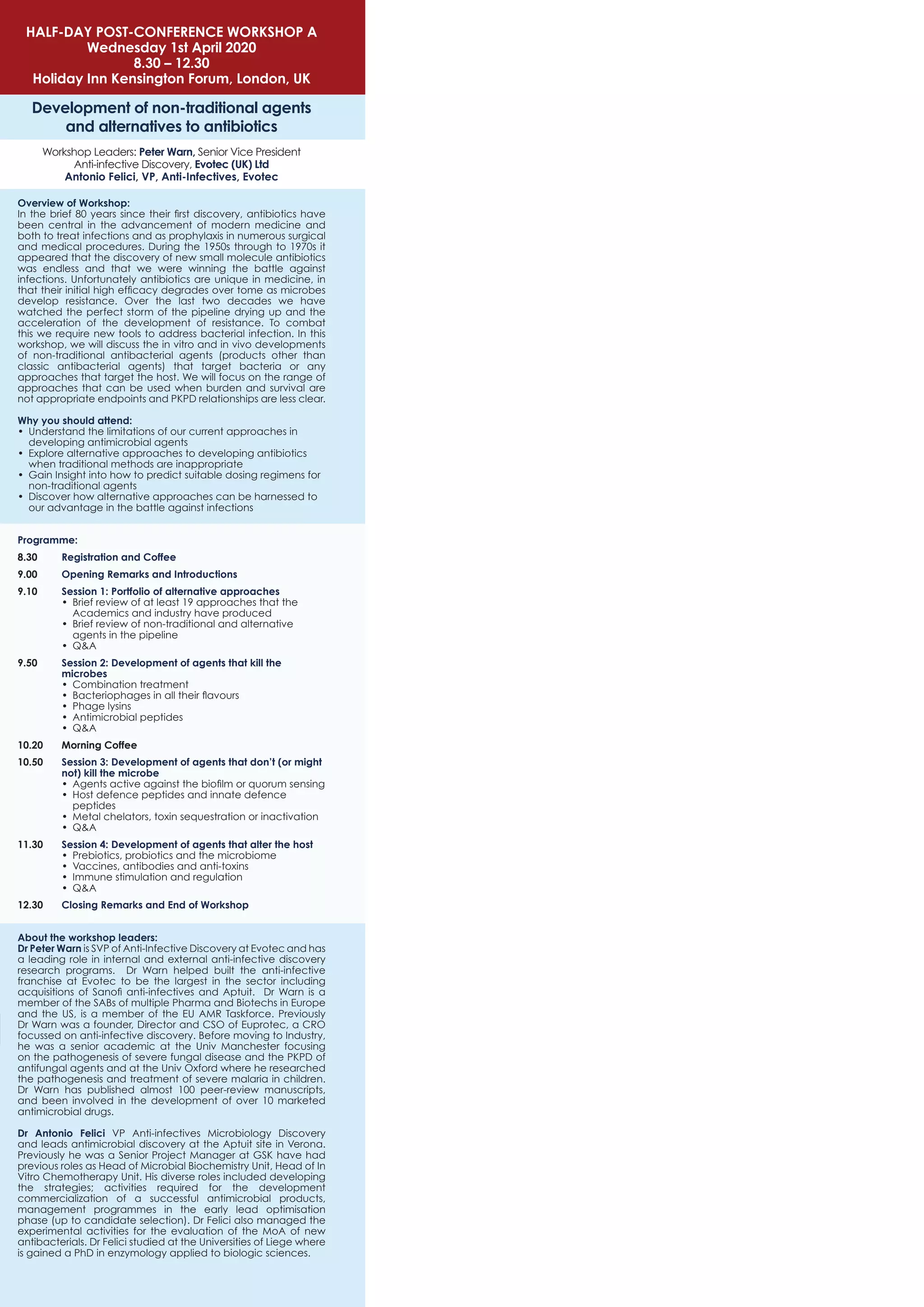 SMi Group's Superbugs and Superdrugs 2020 conference | PDF