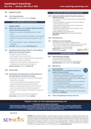 SMi Group's Superbugs and Superdrugs 2020 conference | PDF