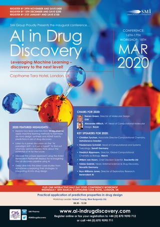 SMi Group's AI in Drug Discovery 2020 conference | PDF