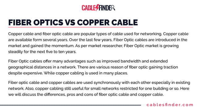 Cable vs Fiber Internet: Key Differences and Benefits - CablesFinder | PPT