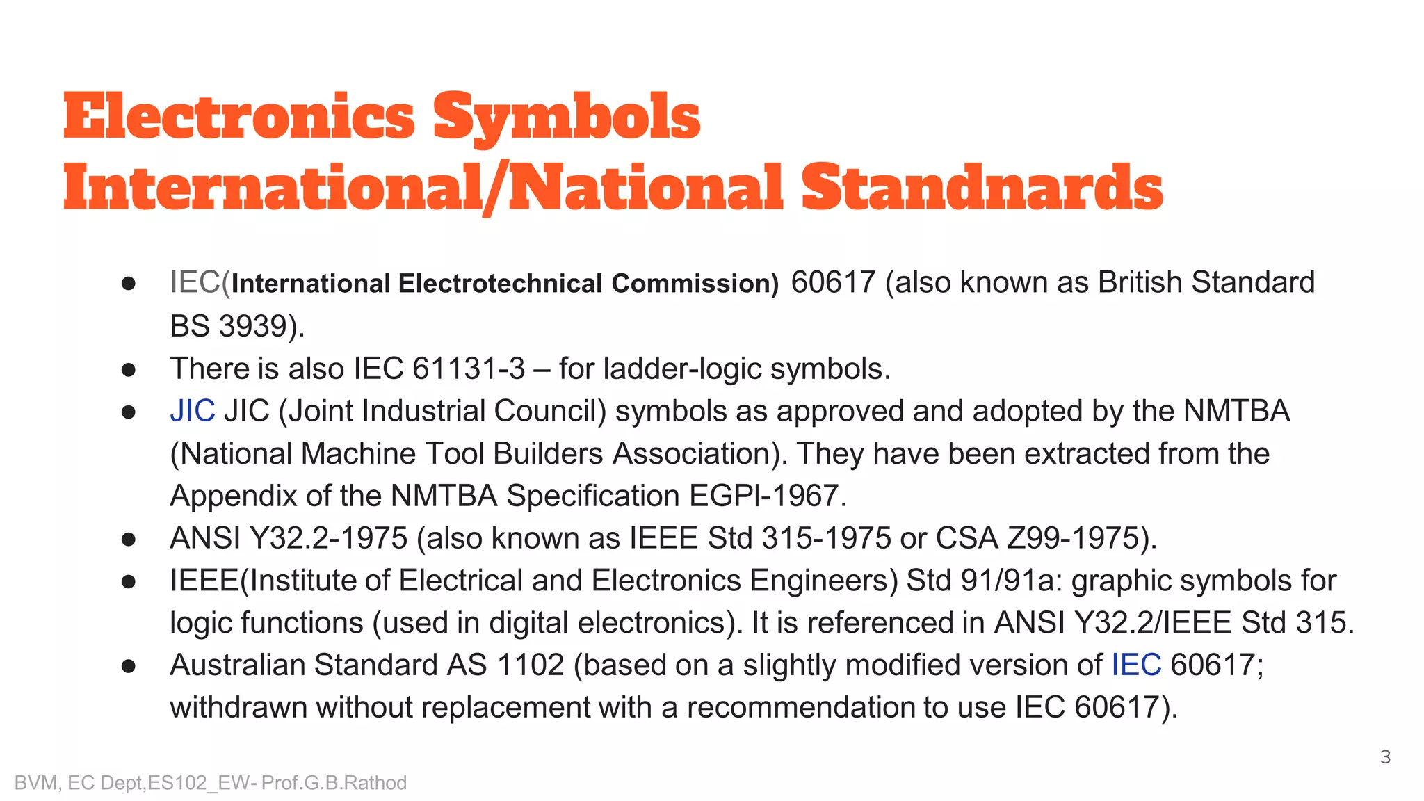 P-3:Introduction to various electronics symbols | PDF