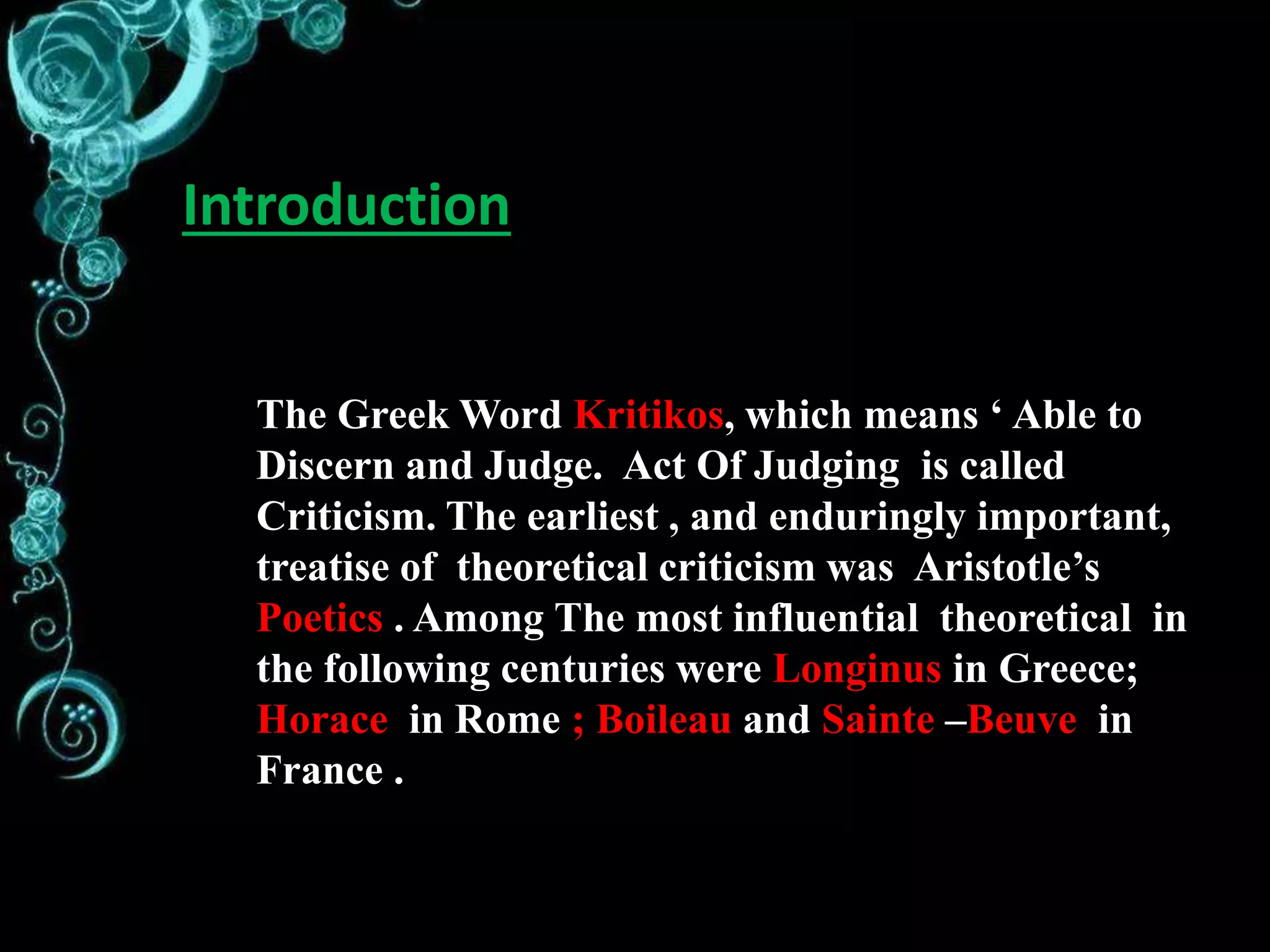 various types of criticism | PPTX