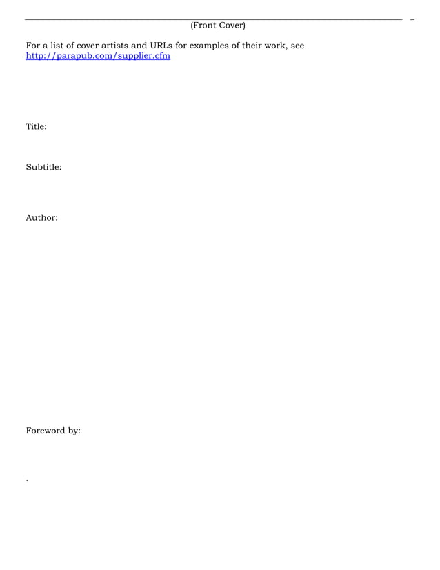 book writing layout template | PDF