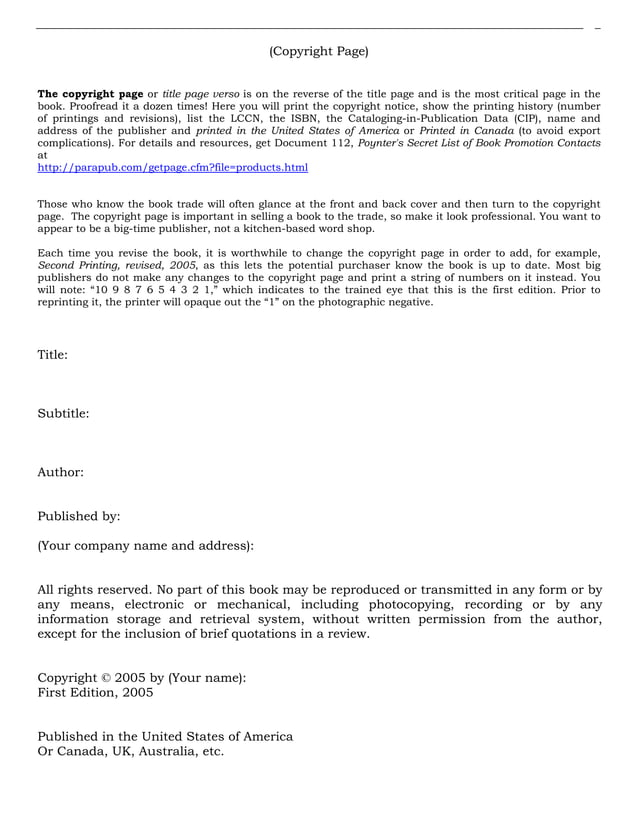 book writing layout template | PDF