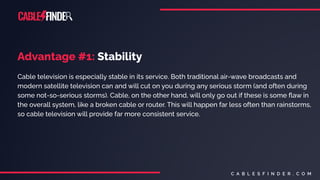 Advantages & Disadvantages of Cable TV - CablesFinder | PDF