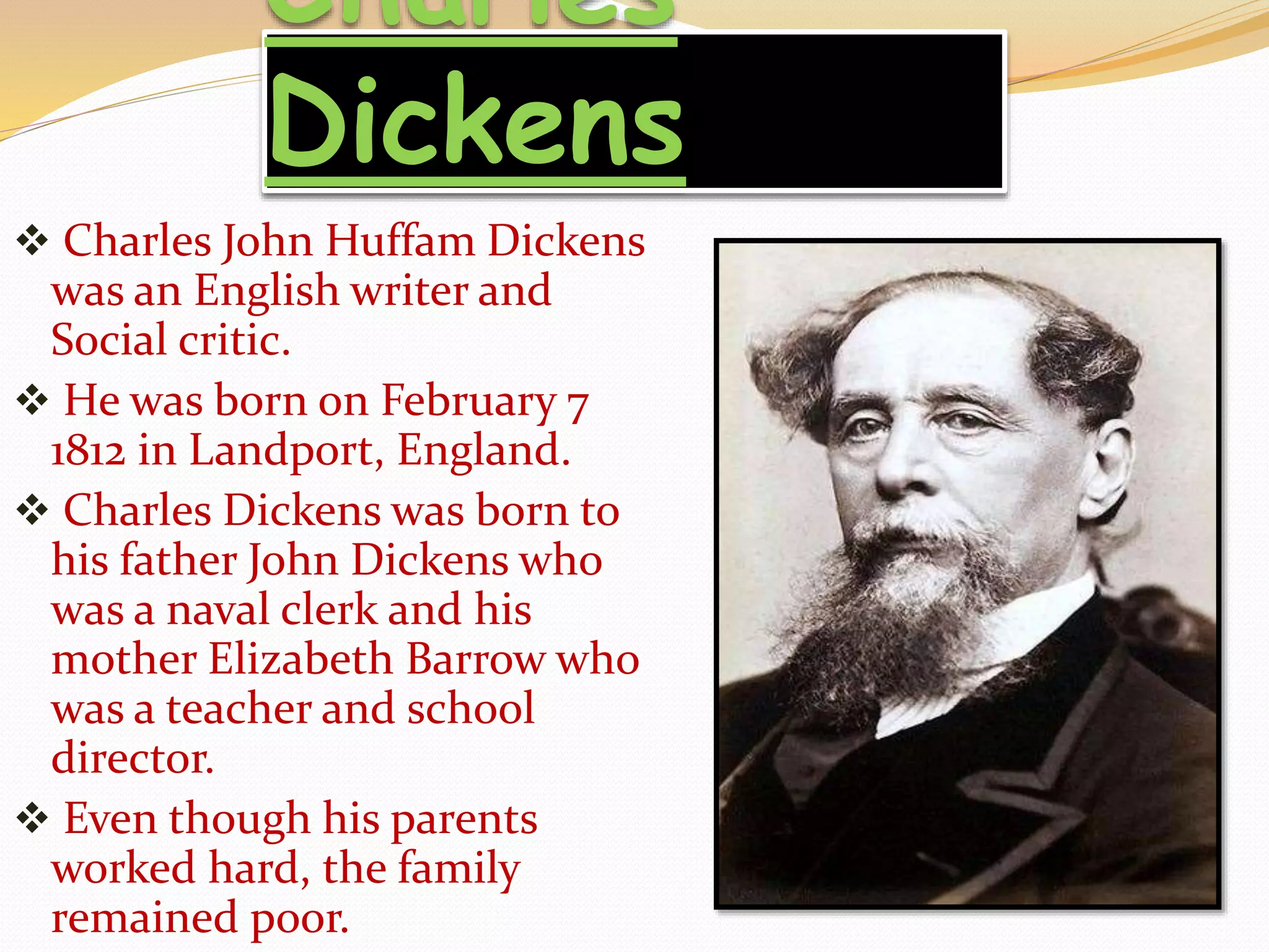 Charles Dickens's Life and Works | PPTX
