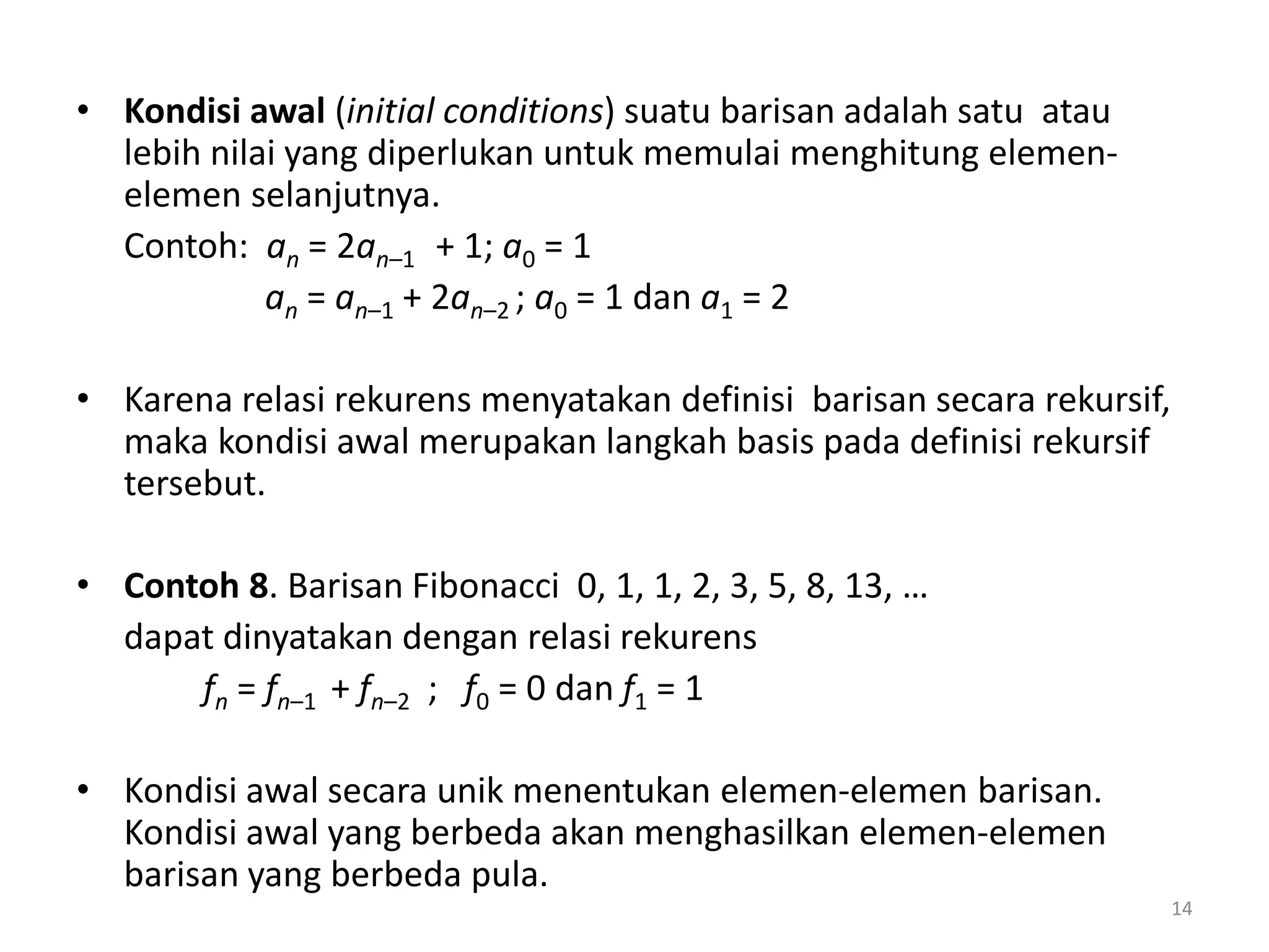 rekursi dan relasi rekurens | PPTX