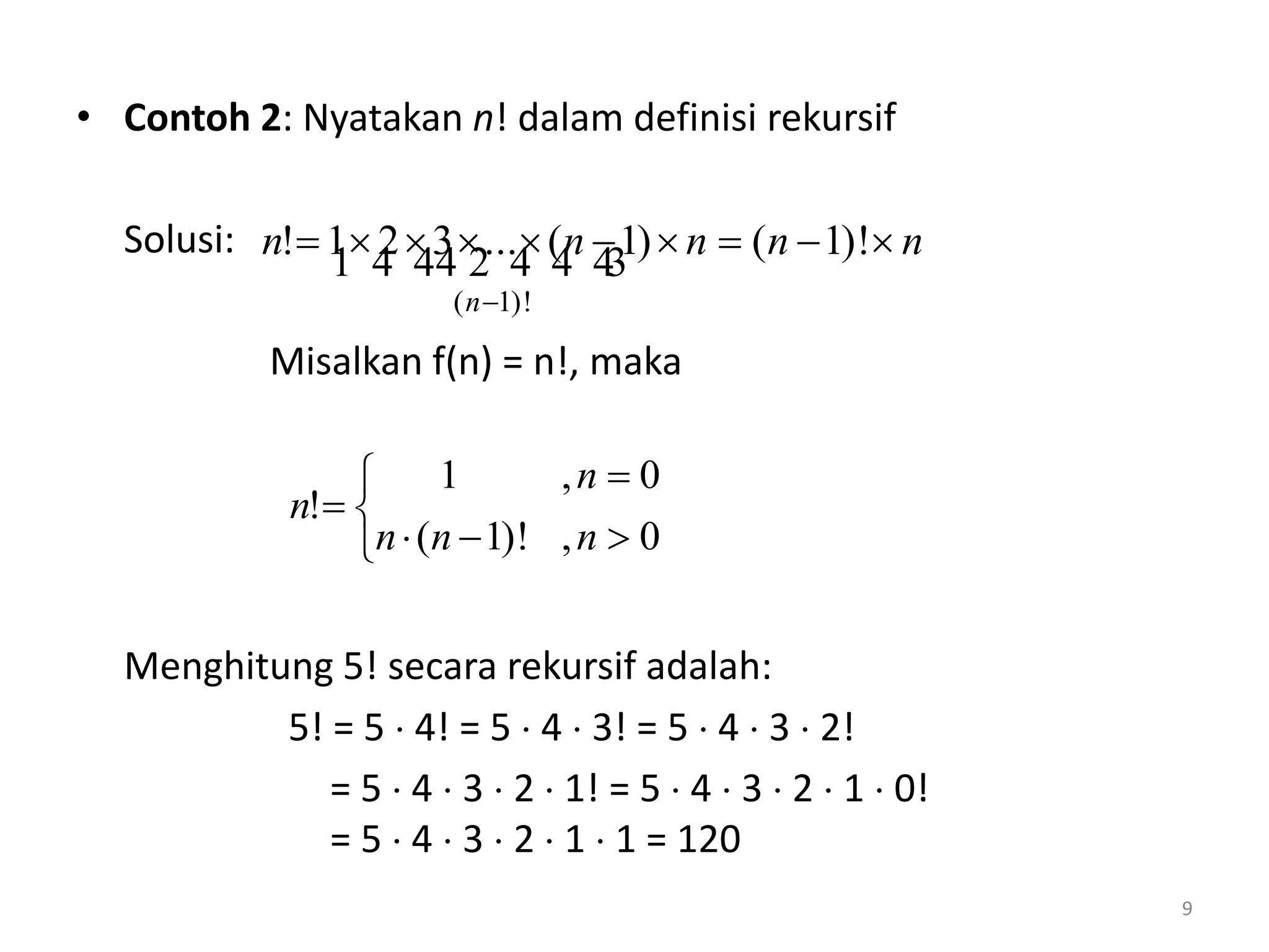 rekursi dan relasi rekurens | PPTX