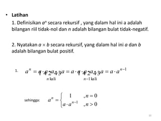 rekursi dan relasi rekurens | PPTX