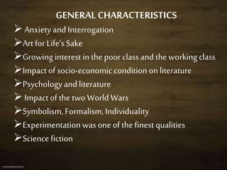 GENERAL CHARACTERISTICS OF MODERN AGE | PPTX