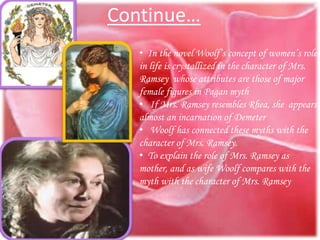 Feministic study of Mrs. Ramsey and Lily Briscoe in To the Lighthouse ...