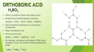 P-block elements (Properties of Boron) | PPT