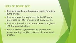 P-block elements (Properties of Boron) | PPT