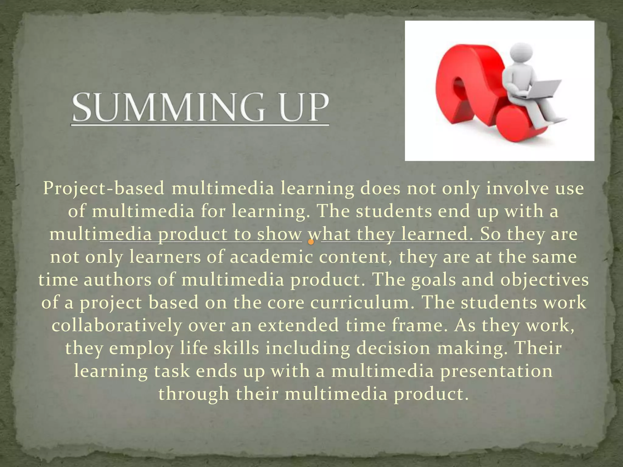 Project-Based Multimedia Learning (EdTech) | PPTX