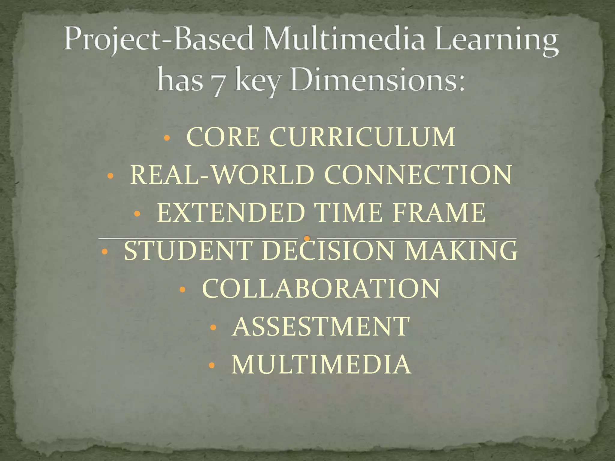 Project-Based Multimedia Learning (EdTech) | PPTX