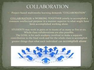 Project-Based Multimedia Learning (EdTech) | PPTX