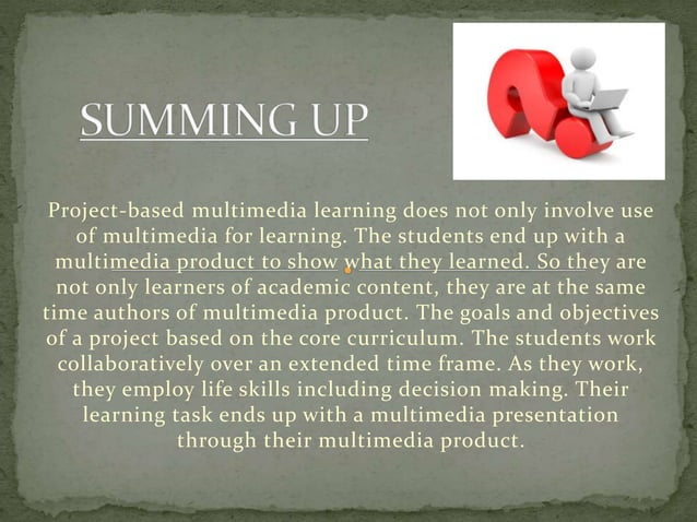 Project-Based Multimedia Learning (EdTech) | PPTX