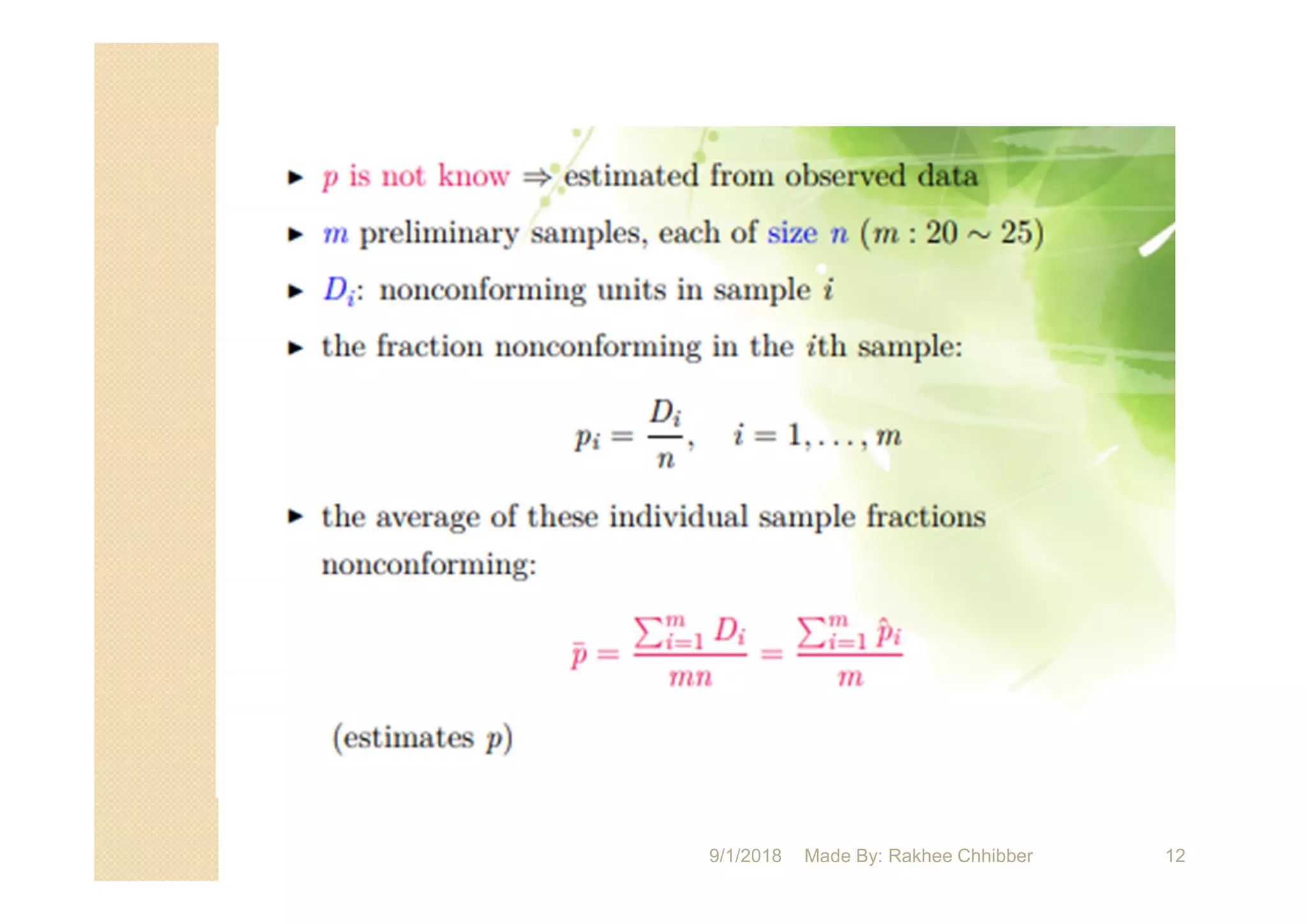 P chart for statistcial quality control | PPT