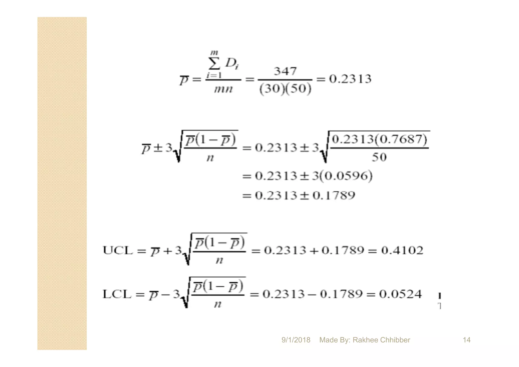 P chart for statistcial quality control | PPT