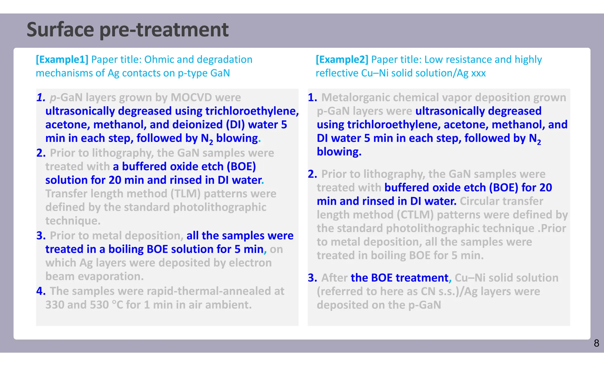 Fundamental physics and paper summary for p-contact on GaN | PPT