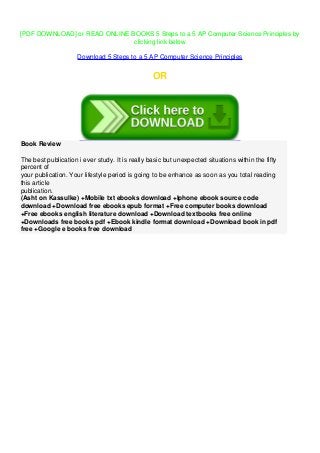 5 steps to a 5 ap computer science principles pdf free
