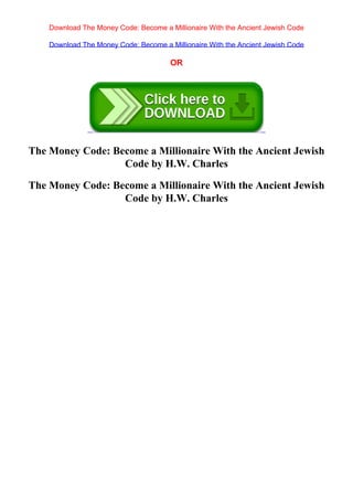 (P.D.F. FILE) The Money Code: Become a Millionaire With the Ancient ...