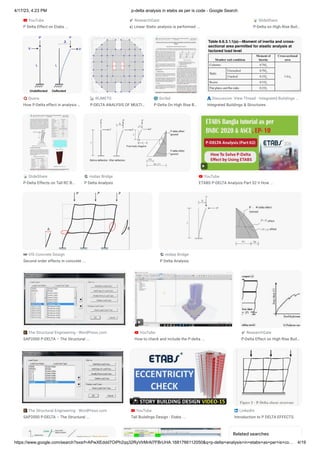 p- delta analysis - تحليل اعمدة الاطارات لمقاومة عزوم الانتقال الافقي ...