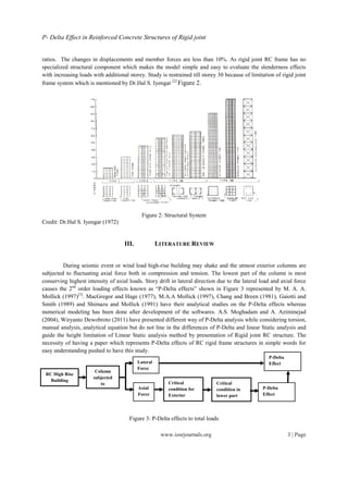 P delta effect in reinforced concrete structures of rigid joint | PDF
