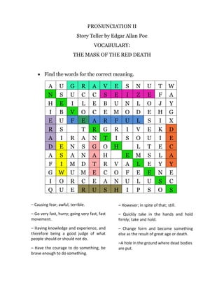 P. ii vocabulary the red death | PDF