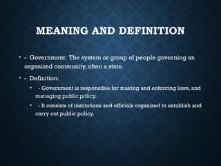 INTRODUCTION OF POLITICAL CONCEPTS Paper - I UNIT-II | PPTX