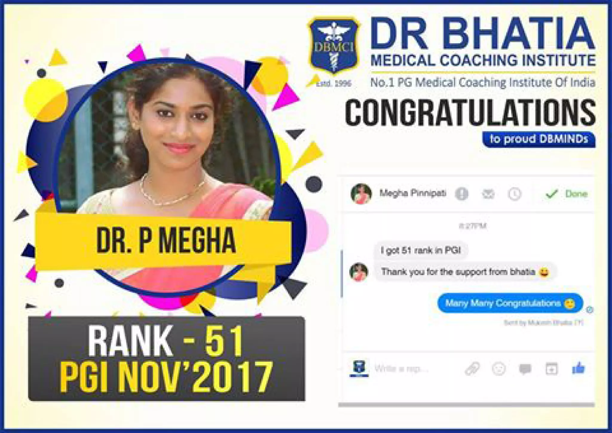Dr P Megha, RANK – 51 IN PGI NOV 2017 DBMCI | PDF