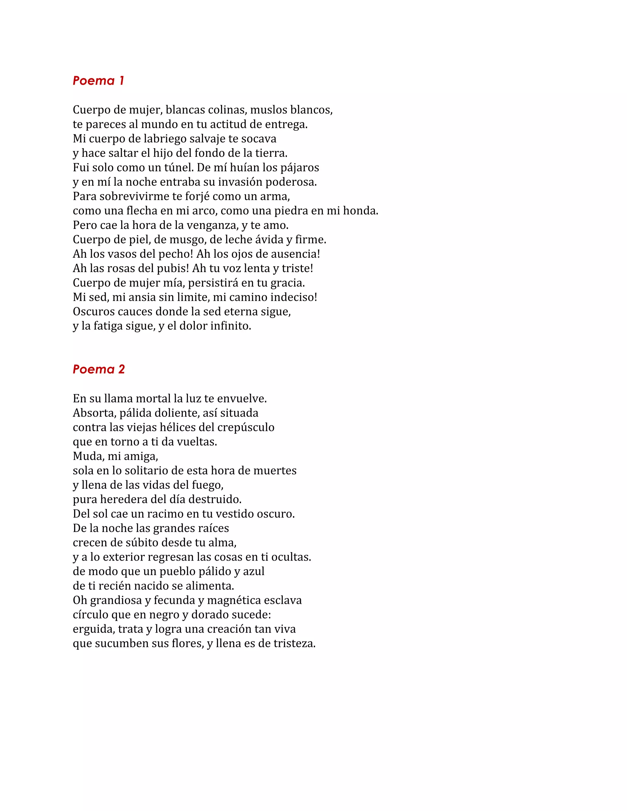 P. n. 21 famosos poemas | PDF