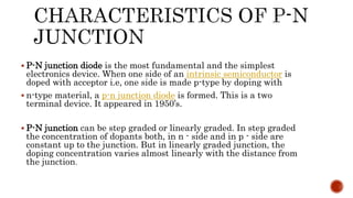 P n junction characteristics | PPTX