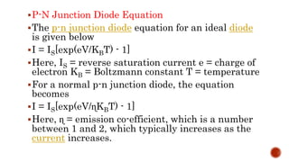 P n junction characteristics | PPTX