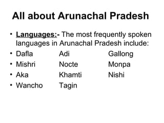 PPT on Arunachal Pradesh | PPT