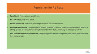 P-Plate Progression Transitioning from Learner to Provisional License ...