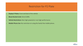 P-Plate Progression Transitioning from Learner to Provisional License ...