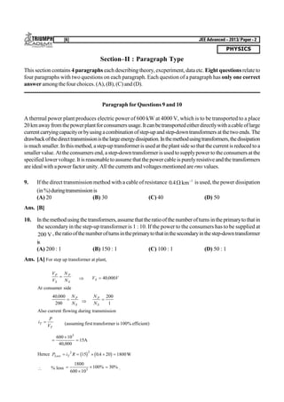Triumph- JEE Advanced Physics Paper 2 | PDF