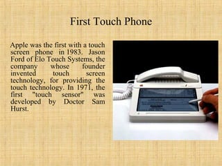 Touch technology in Mobiles | PPT
