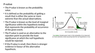 P-Value and its significance in ML for students | PPTX