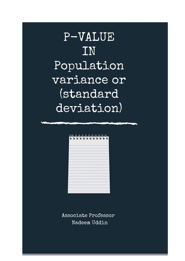 P value in population standard deviation | PDF