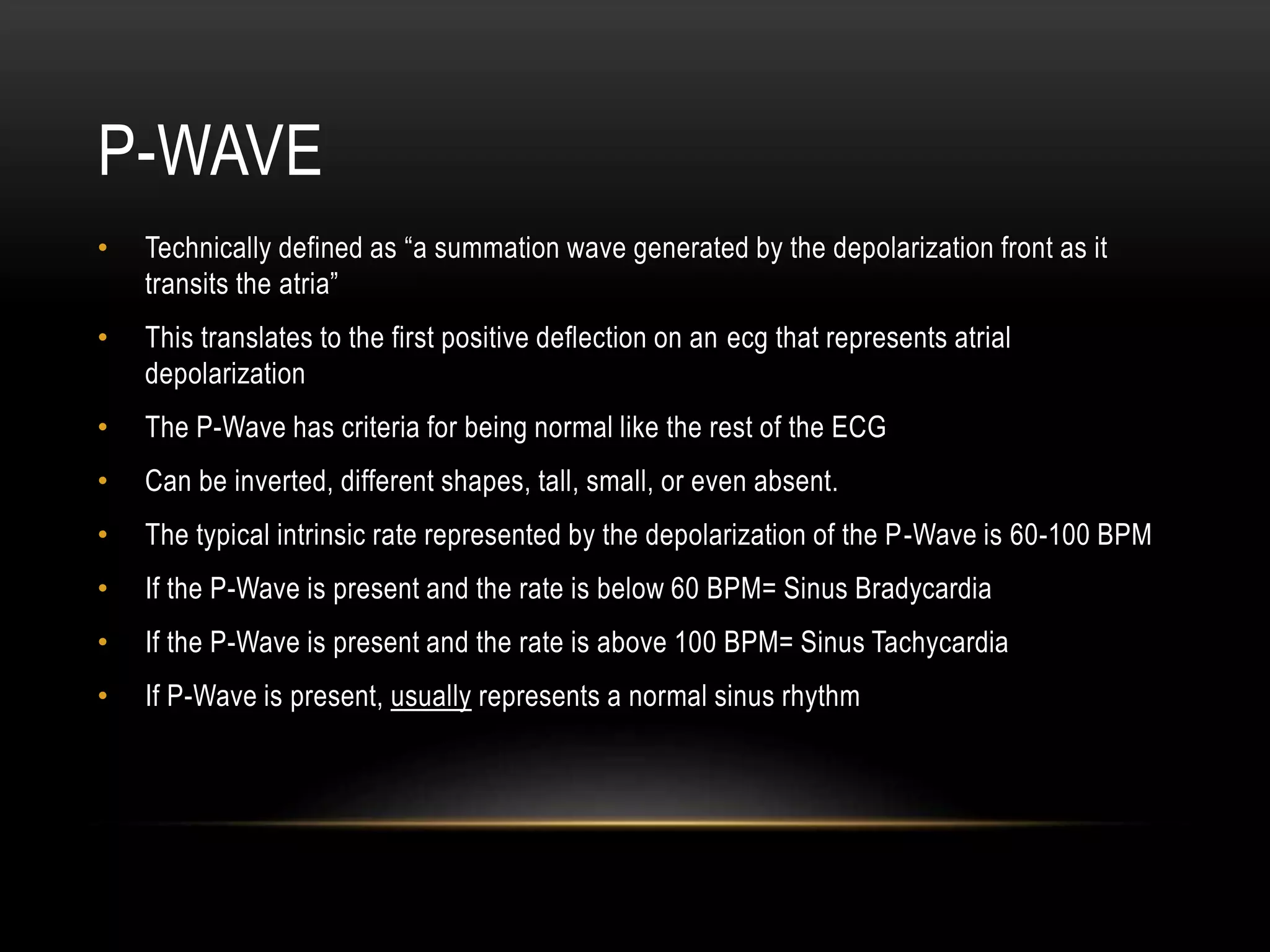 P wave axis and escape rhythms | PPTX