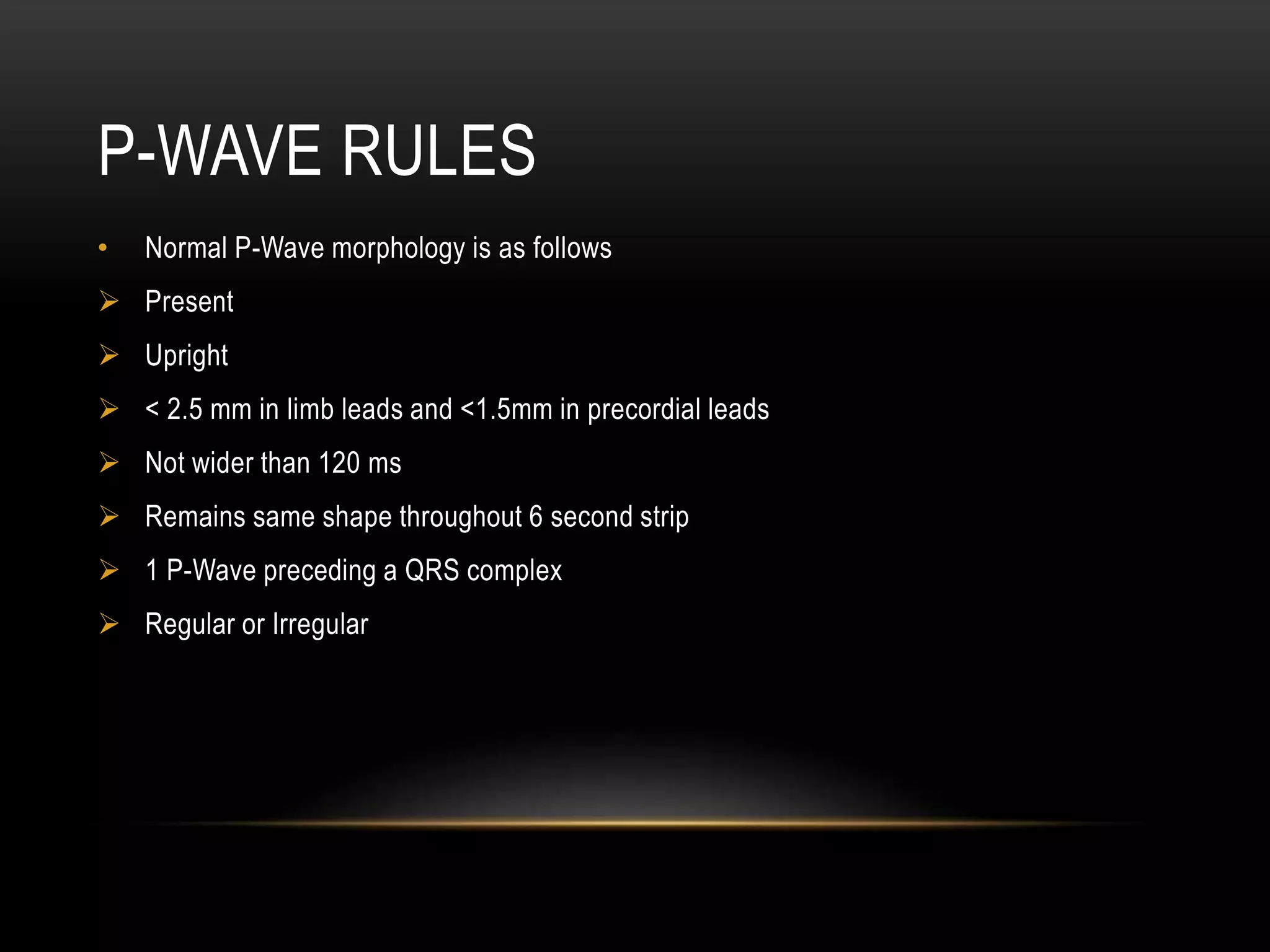 P wave axis and escape rhythms | PPTX